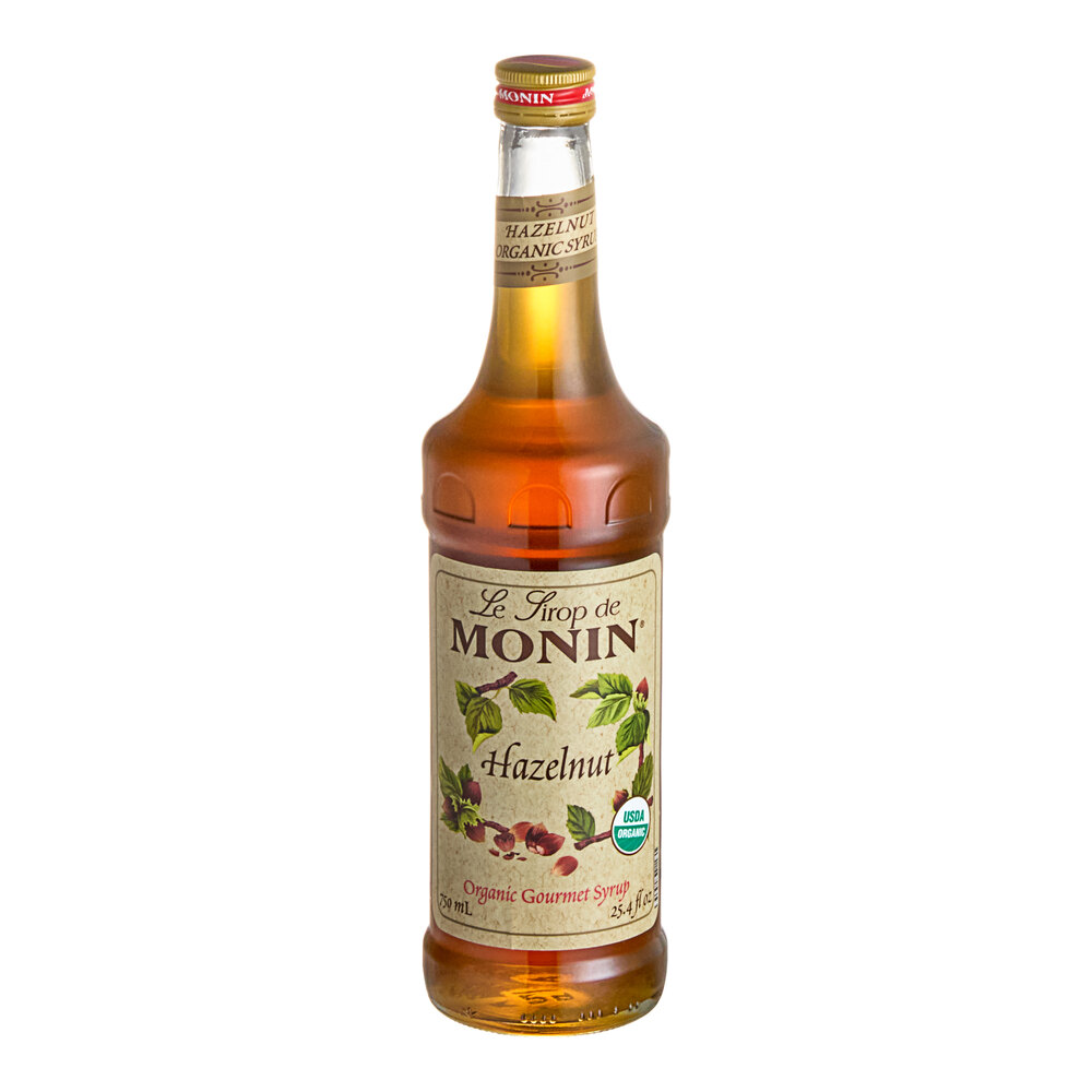 Monin Organic Hazelnut Flavoring Syrup 750 mL - 6/Case