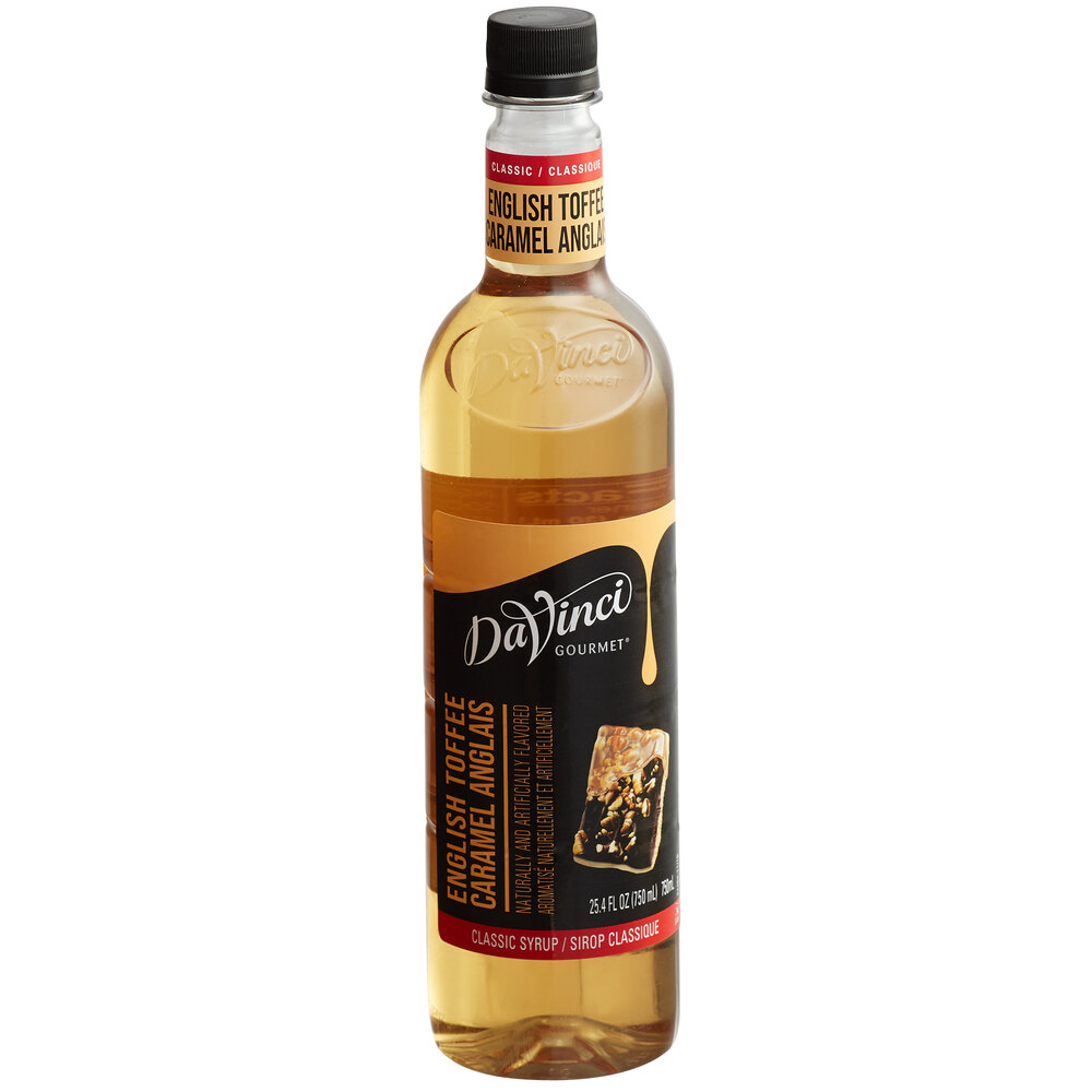 DaVinci Gourmet Classic English Toffee Flavoring Syrup 750 mL - 4/Case