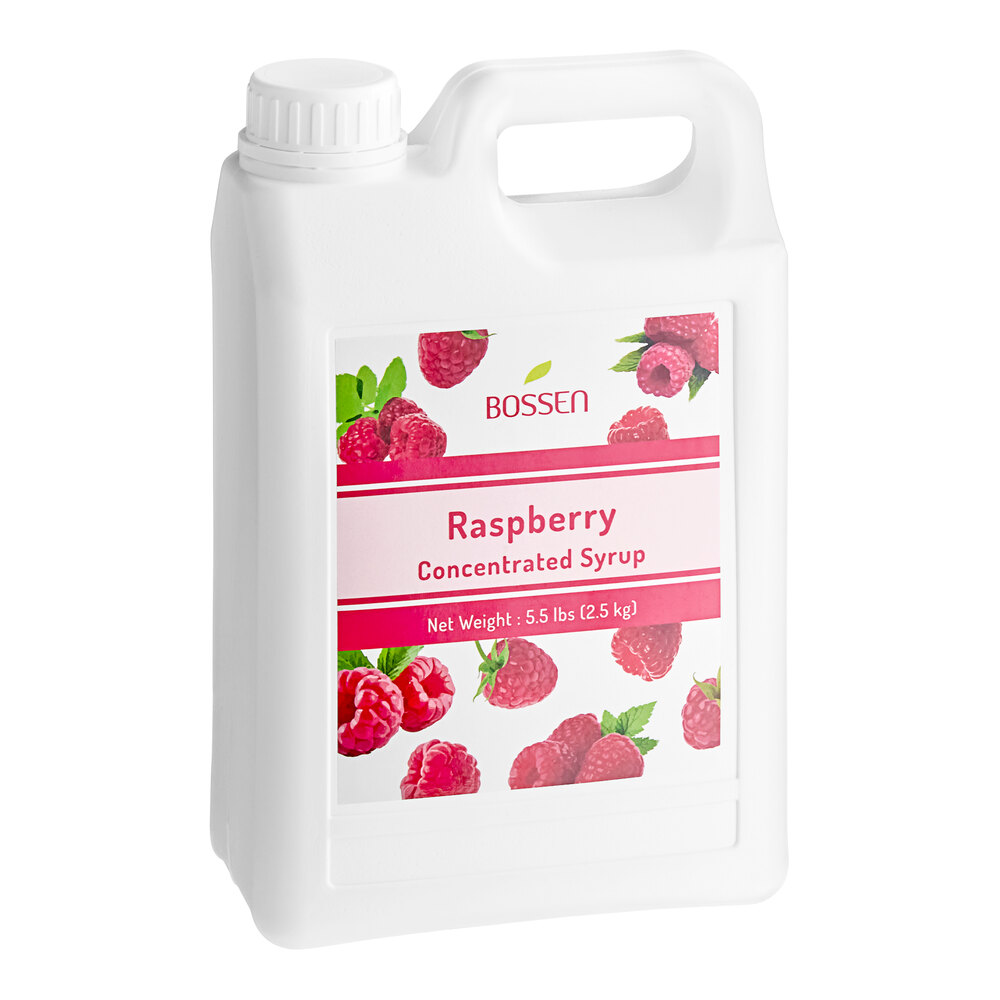 Bossen Raspberry Concentrated Syrup 64 fl. oz. - 6/Case