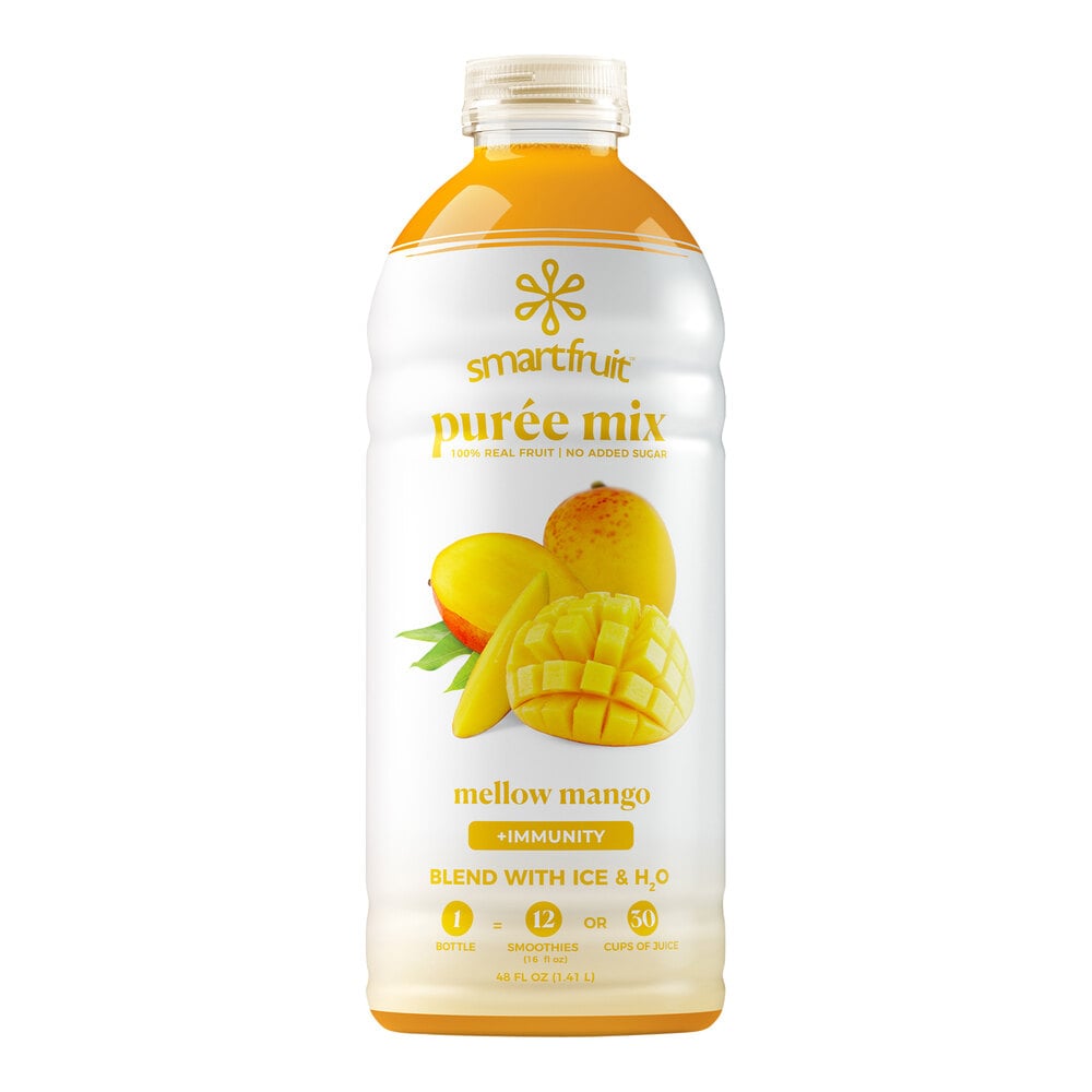 Smartfruit Mellow Mango Puree Beverage Mix 48 fl. oz. - 6/Case