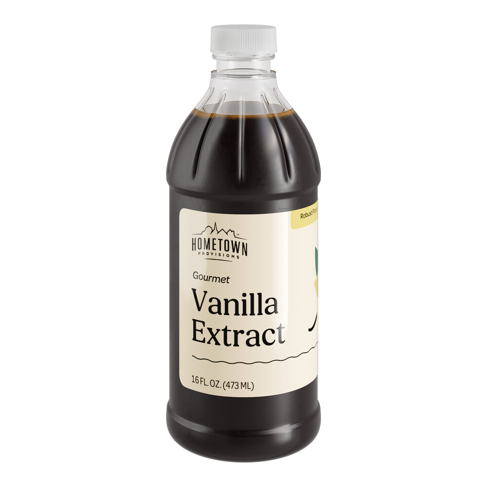 Hometown Provisions Gourmet Pure Vanilla Extract 16 fl. oz. - 12/Case