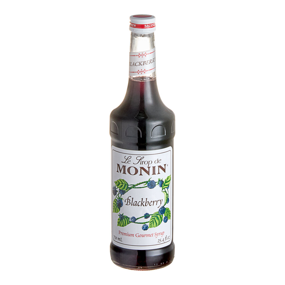 Monin Premium Blackberry Flavoring / Fruit Syrup 750 mL - 12/Case