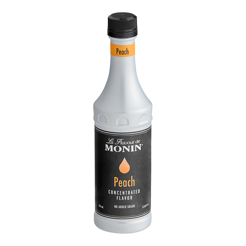Monin Peach Concentrated Flavor 375 mL - 4/Case