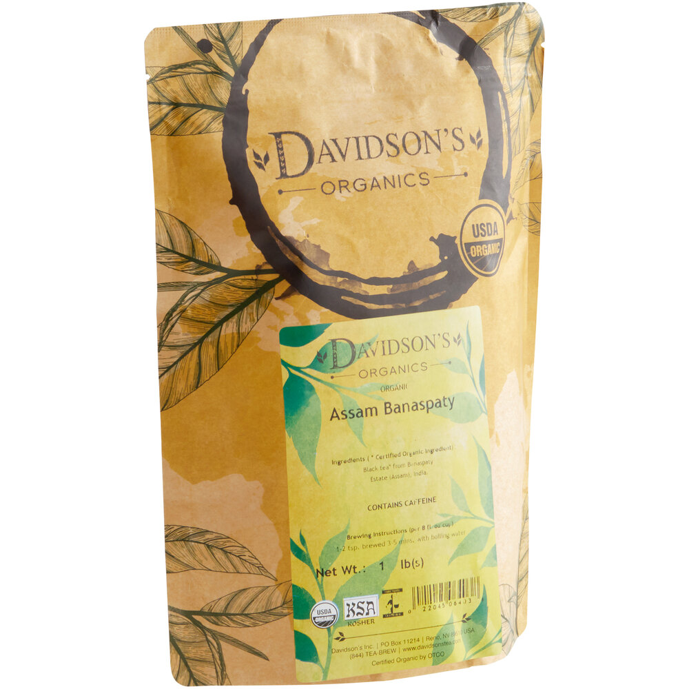 Davidson's Organic Assam Banaspaty Loose Leaf Tea 1 lb. - 40/Case