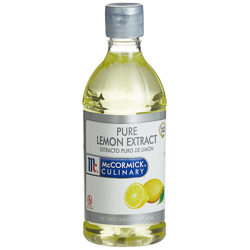 McCormick Culinary 16 fl. oz. Pure Lemon Extract - 6/Case