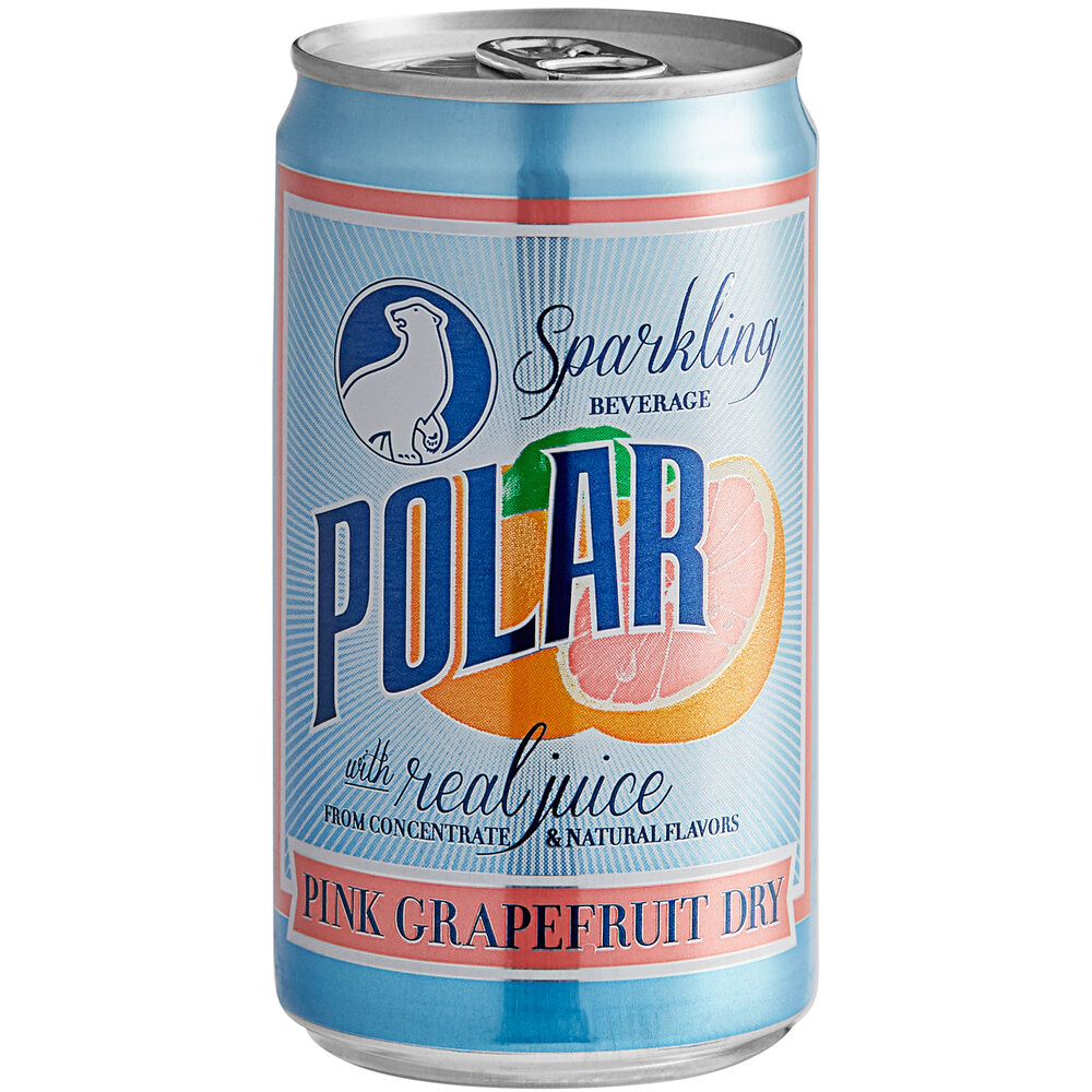 Polar Pink Grapefruit Dry Can 7.5 fl. oz. - 24/Case