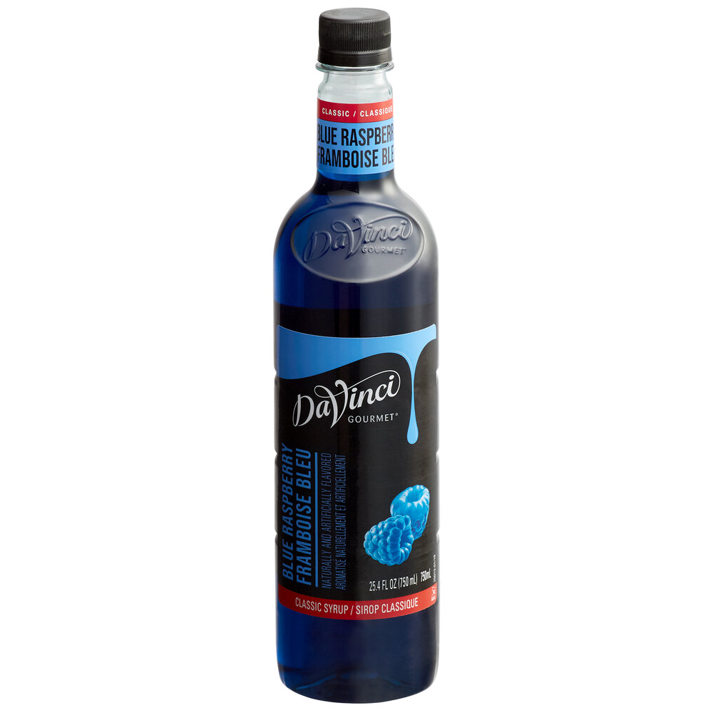 DaVinci Gourmet Classic Blue Raspberry Flavoring Syrup 750 mL - 4/Case