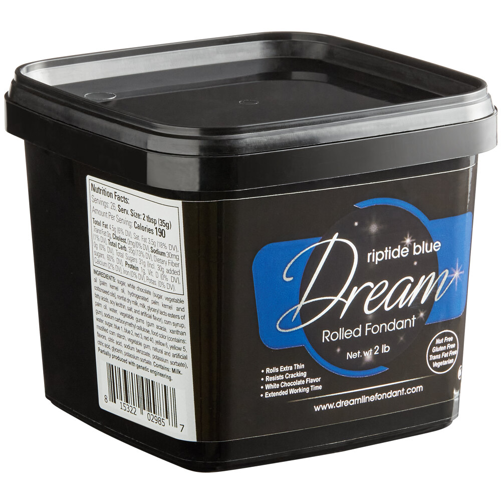 Satin Ice Dream 2 lb. Riptide Blue Chocolate-Flavored Rolled Fondant ...