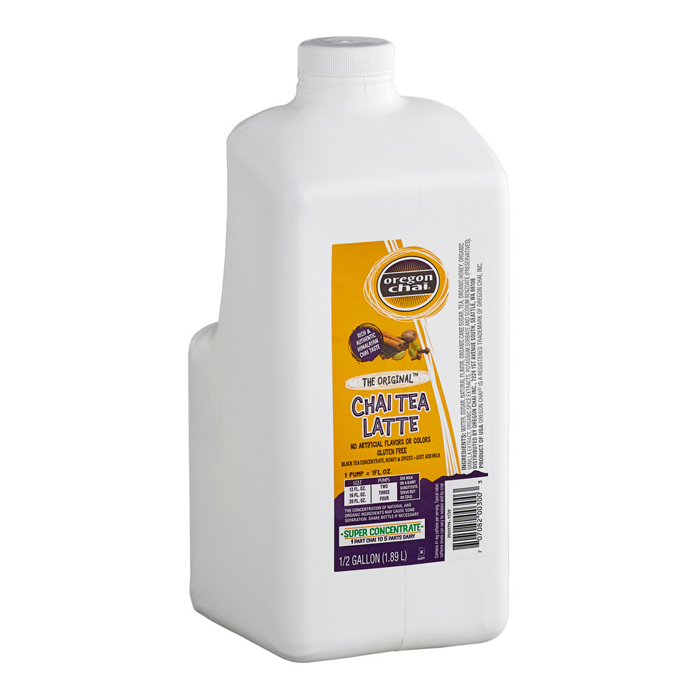 Oregon Chai Original Chai 5:1 Super Concentrate 1/2 Gallon - 4/Case