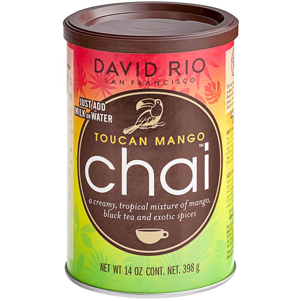 David Rio Toucan Mango™ Chai Tea Latte Mix 14 oz. - 6/Case