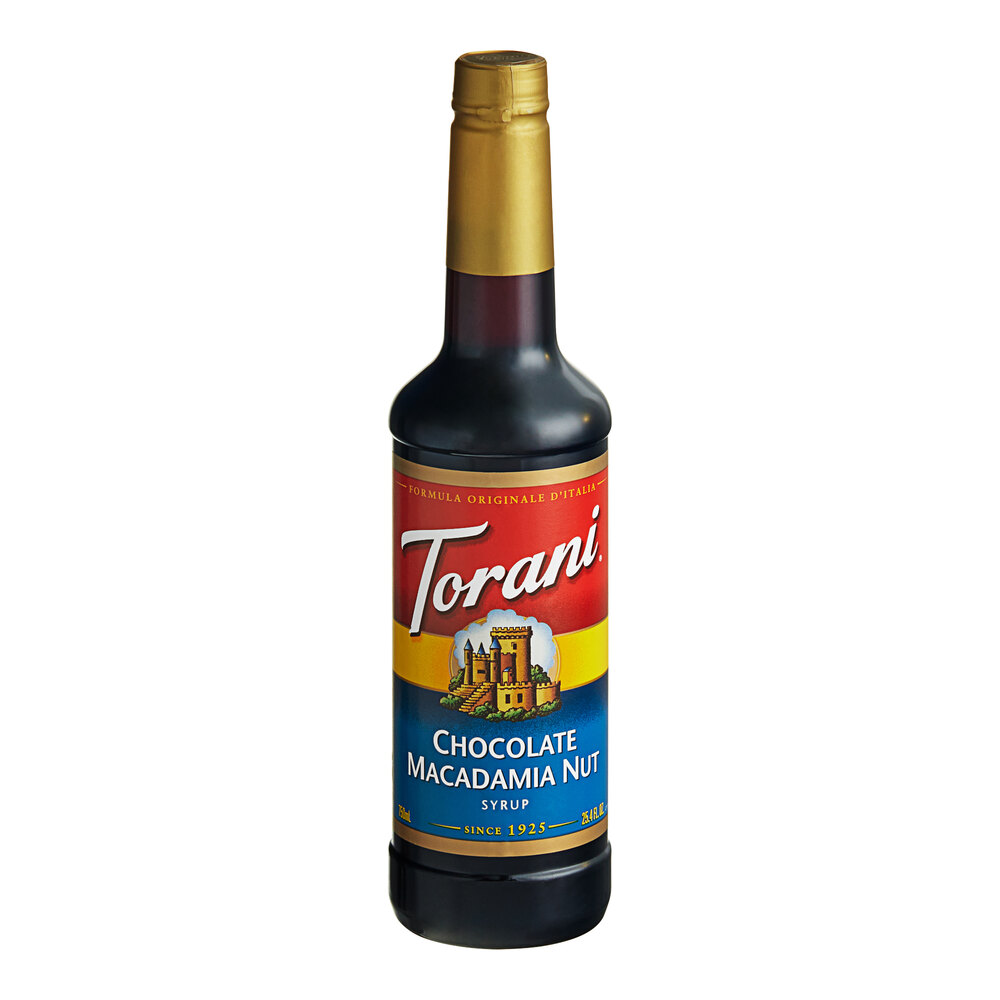 Torani Chocolate Macadamia Nut Flavoring Syrup 750 mL Plastic Bottle ...