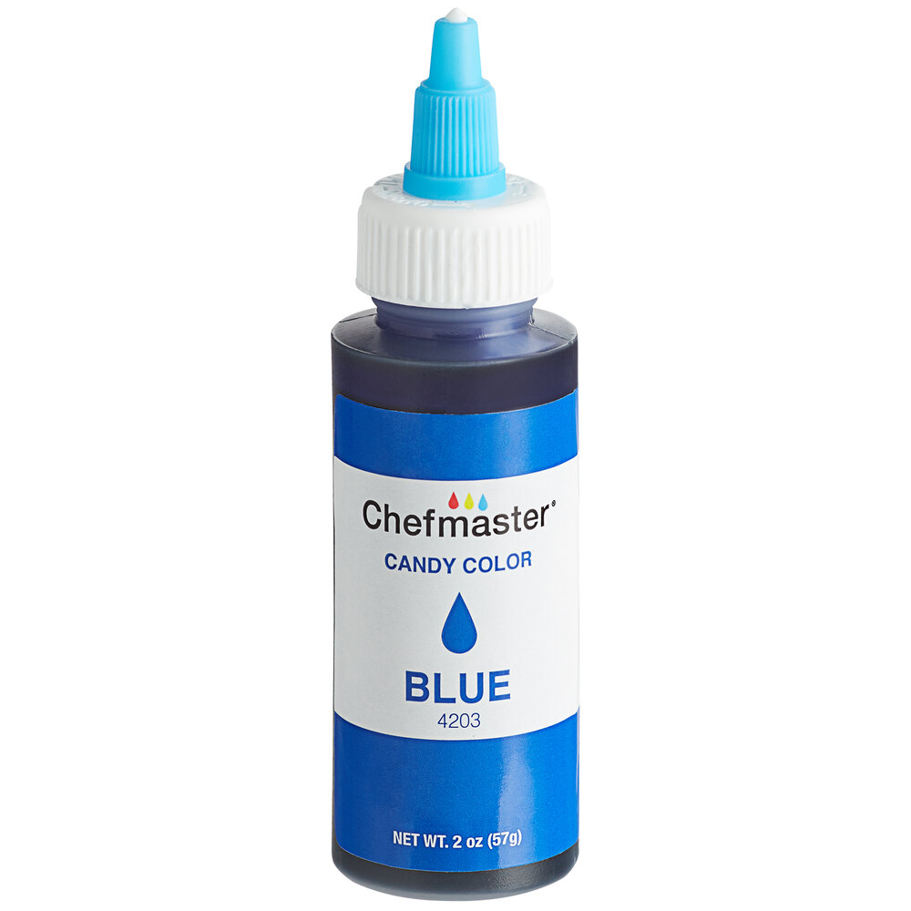 Chefmaster 2 oz. Blue Oil-Based Candy Color - 12/Case