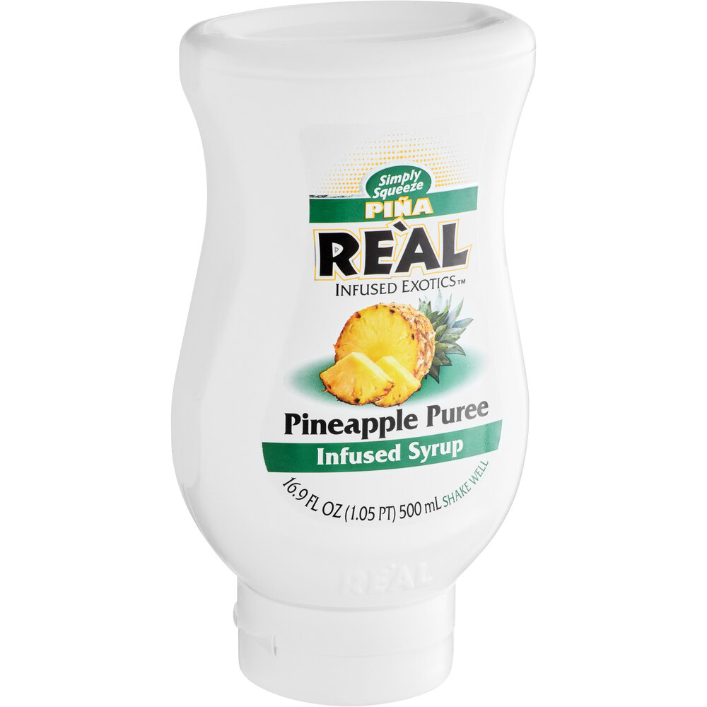 Real Pineapple Puree Infused Syrup 16.9 fl. oz. - 6/Case