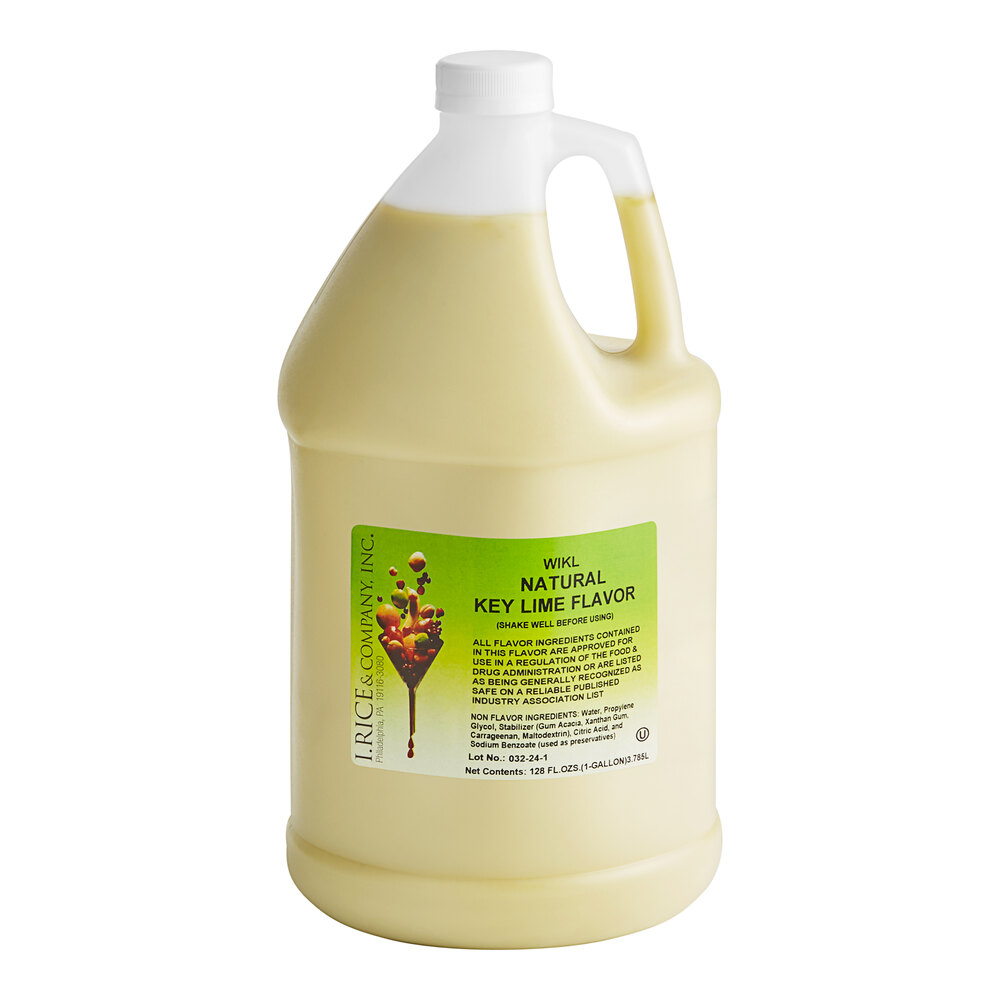 I. Rice Key Lime Hard Serve Ice Cream Flavor 1 Gallon - 4/Case