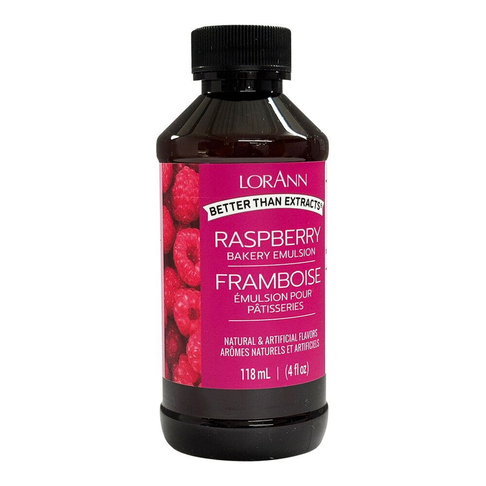 LorAnn Oils 4 fl. oz. Raspberry Bakery Emulsion - 6/Case