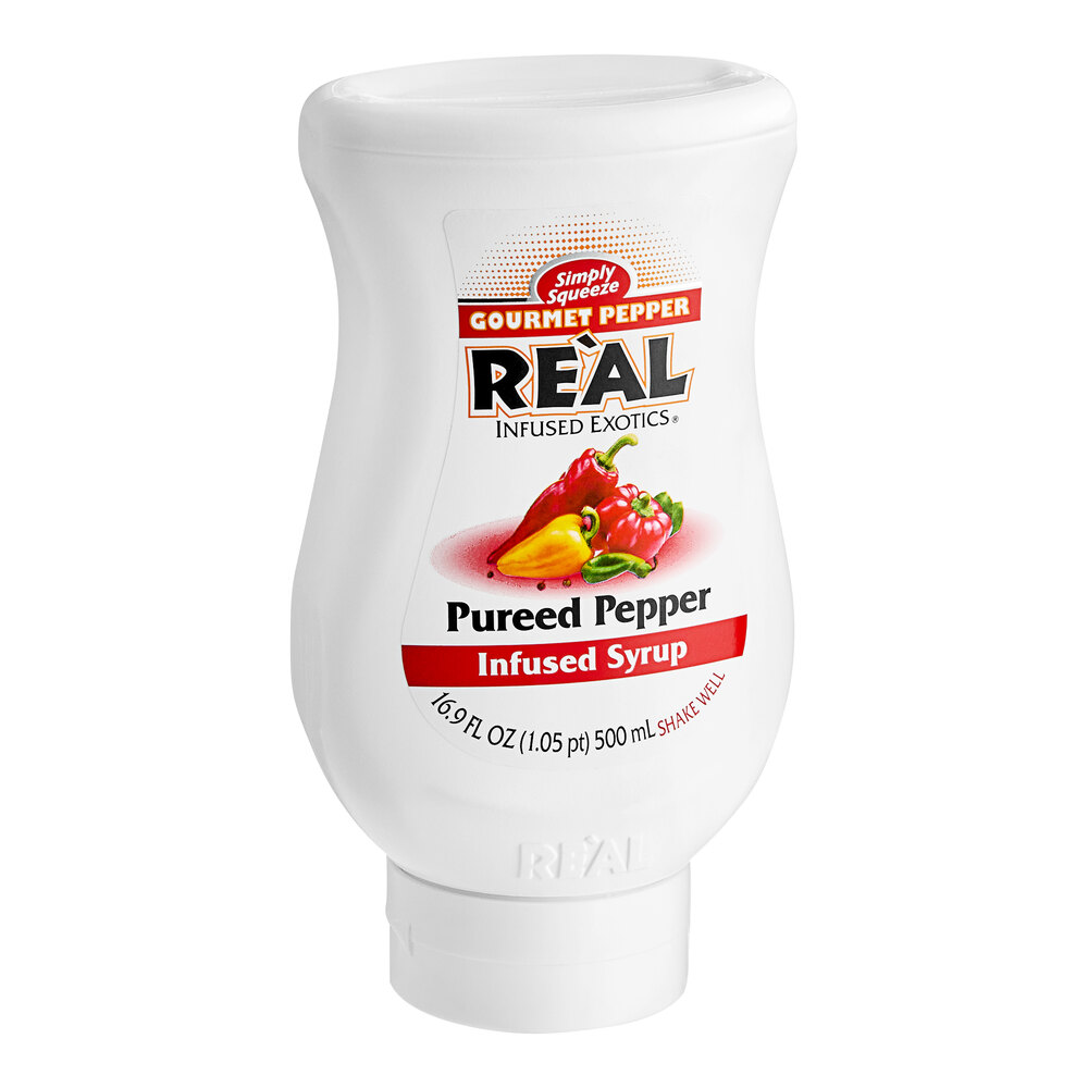 Real Pepper Puree Infused Syrup 16.9 fl oz. - 6/Case