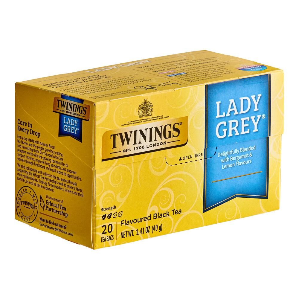 Twinings Lady Grey Tea Bags - 120/Case