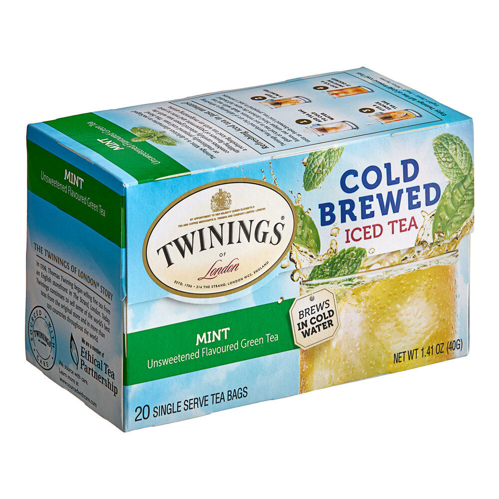 Twinings Green Tea with Mint Cold Brewed Iced Tea Bags - 120/Case