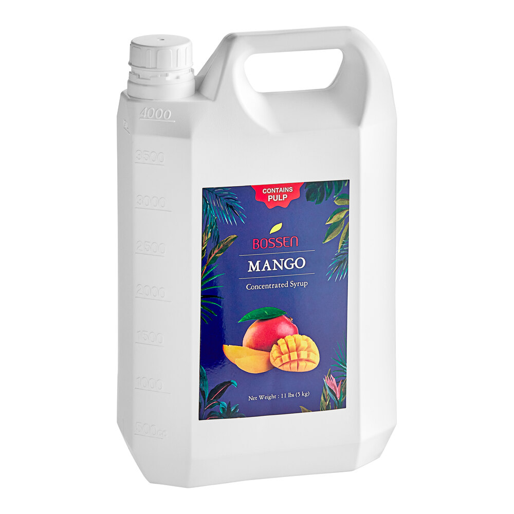 Bossen Mango Concentrated Syrup with Pulp 168 fl. oz. - 4/Case