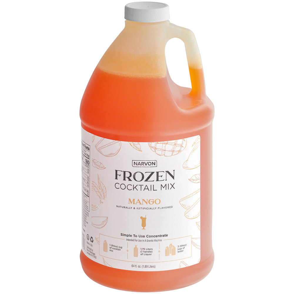 Narvon Mango Frozen Cocktail Mix Concentrate 1/2 Gallon - 6/Case