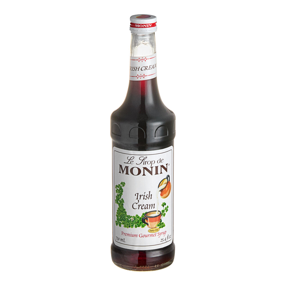 Monin Premium Irish Cream Flavoring Syrup 750 mL - 12/Case