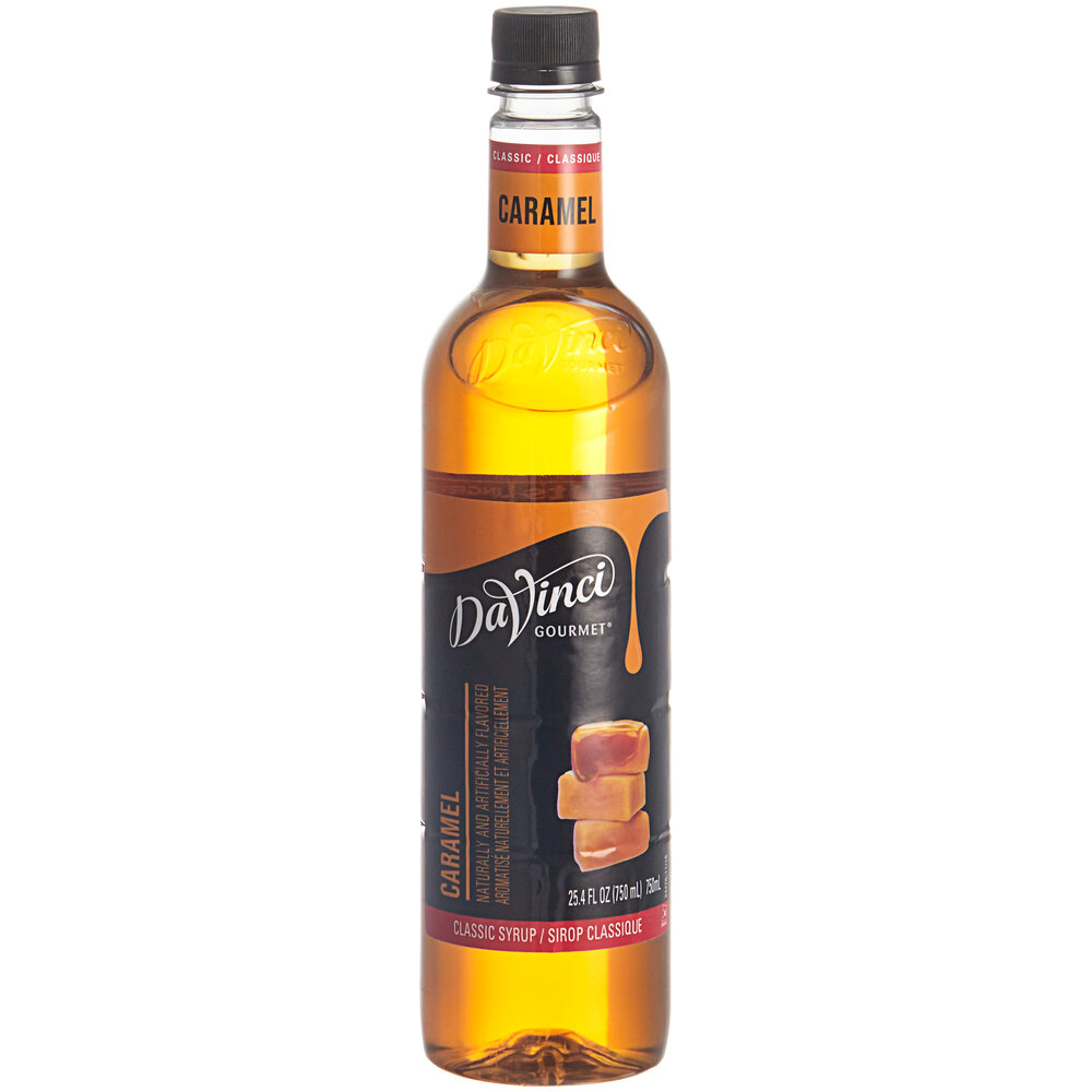 DaVinci Gourmet Classic Caramel Flavoring Syrup 750 mL - 4/Case