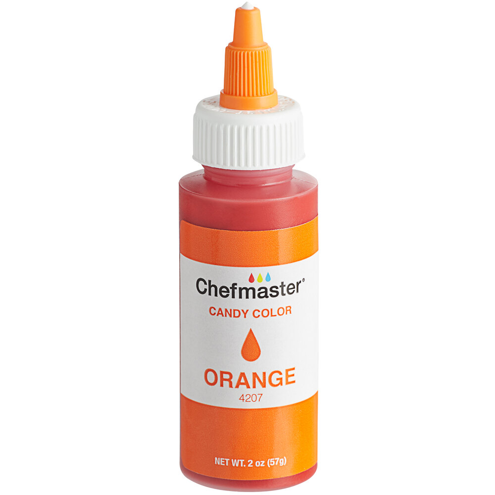 Chefmaster 2 oz. Orange Oil-Based Candy Color - 12/Case
