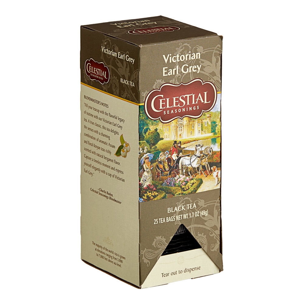 Celestial Seasonings Victorian Earl Grey Black Tea Bags - 150/Case