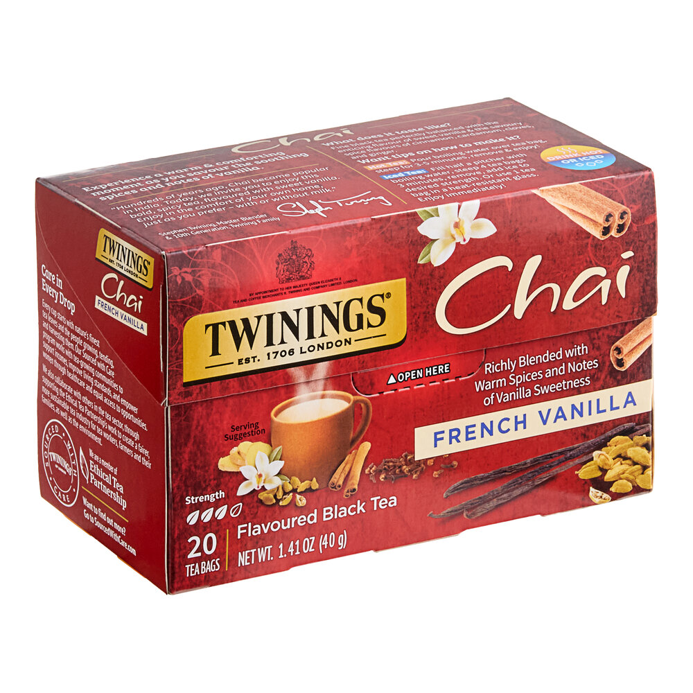 Twinings French Vanilla Chai Tea Bags - 120/Case