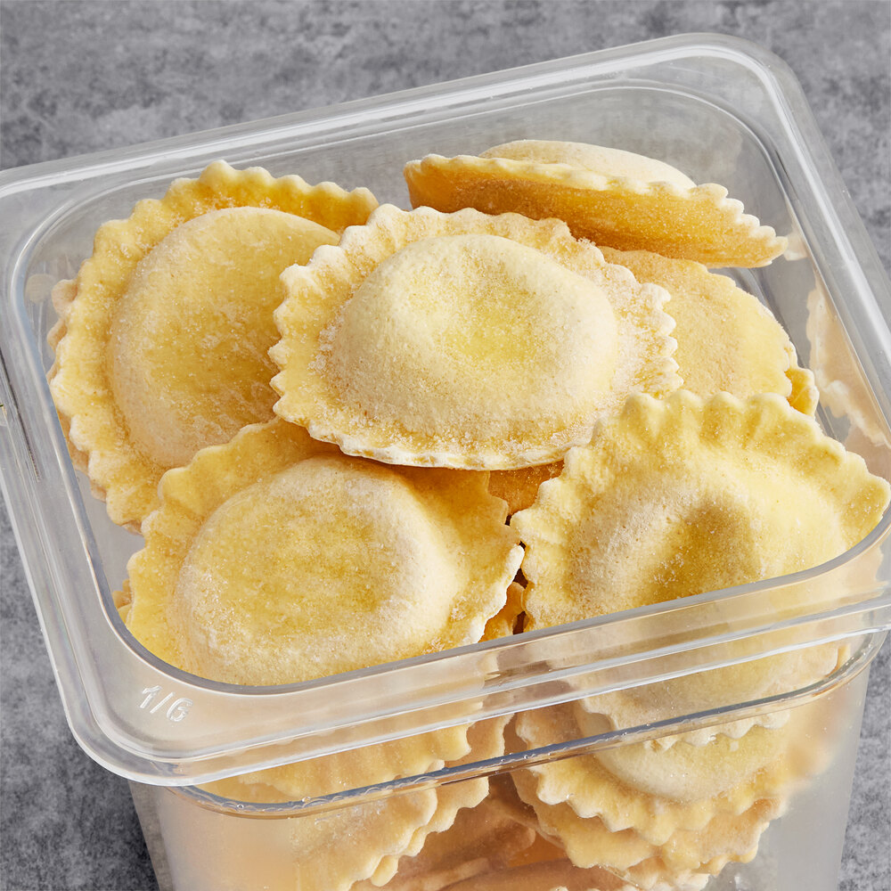 Seviroli Shrimp and Roasted Garlic Hexagon Ravioli 2.25 lb. - 2/Case