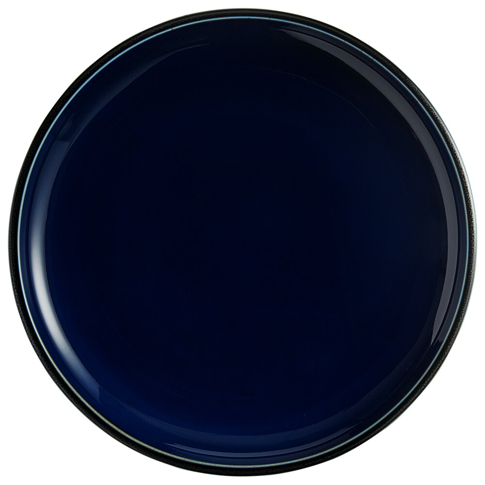Acopa Keystone 12 1/2" Azora Blue Porcelain Coupe Plate - 12/Case