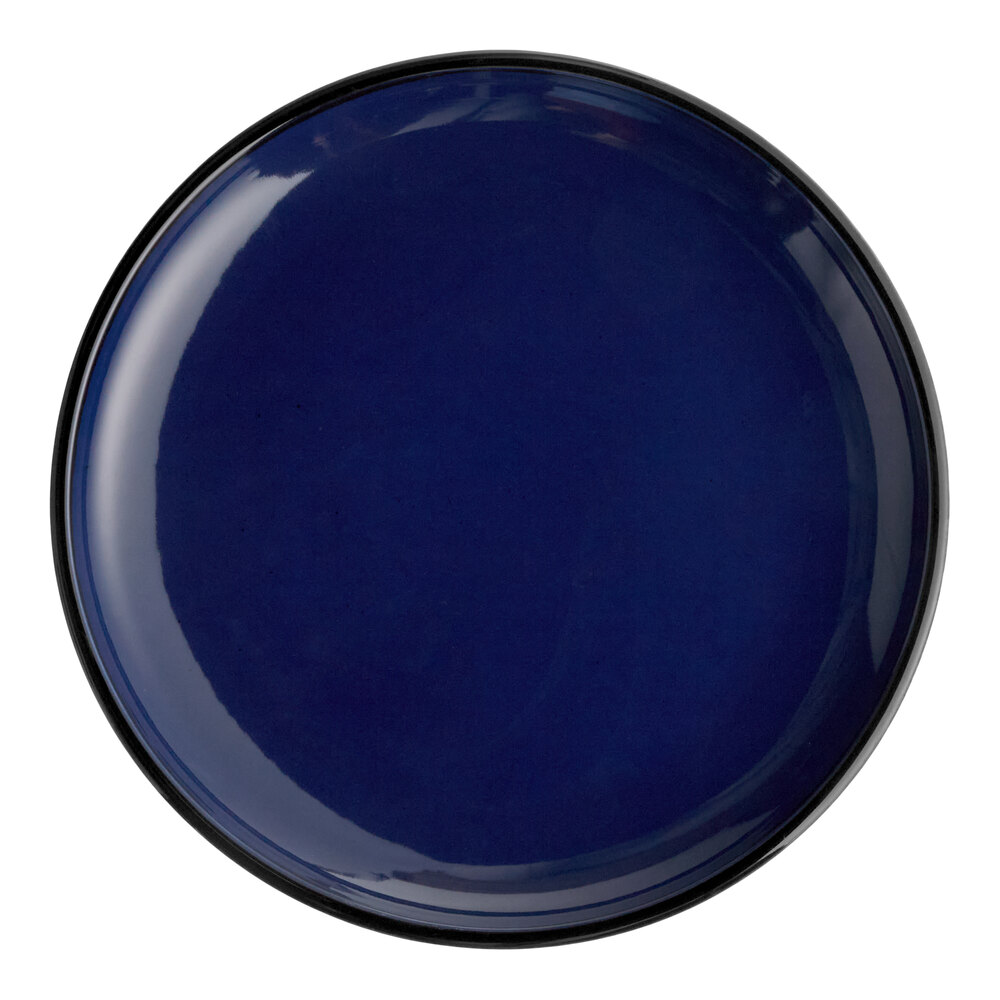 Acopa Keystone 12 1/2" Azora Blue Porcelain Coupe Plate - 12/Case