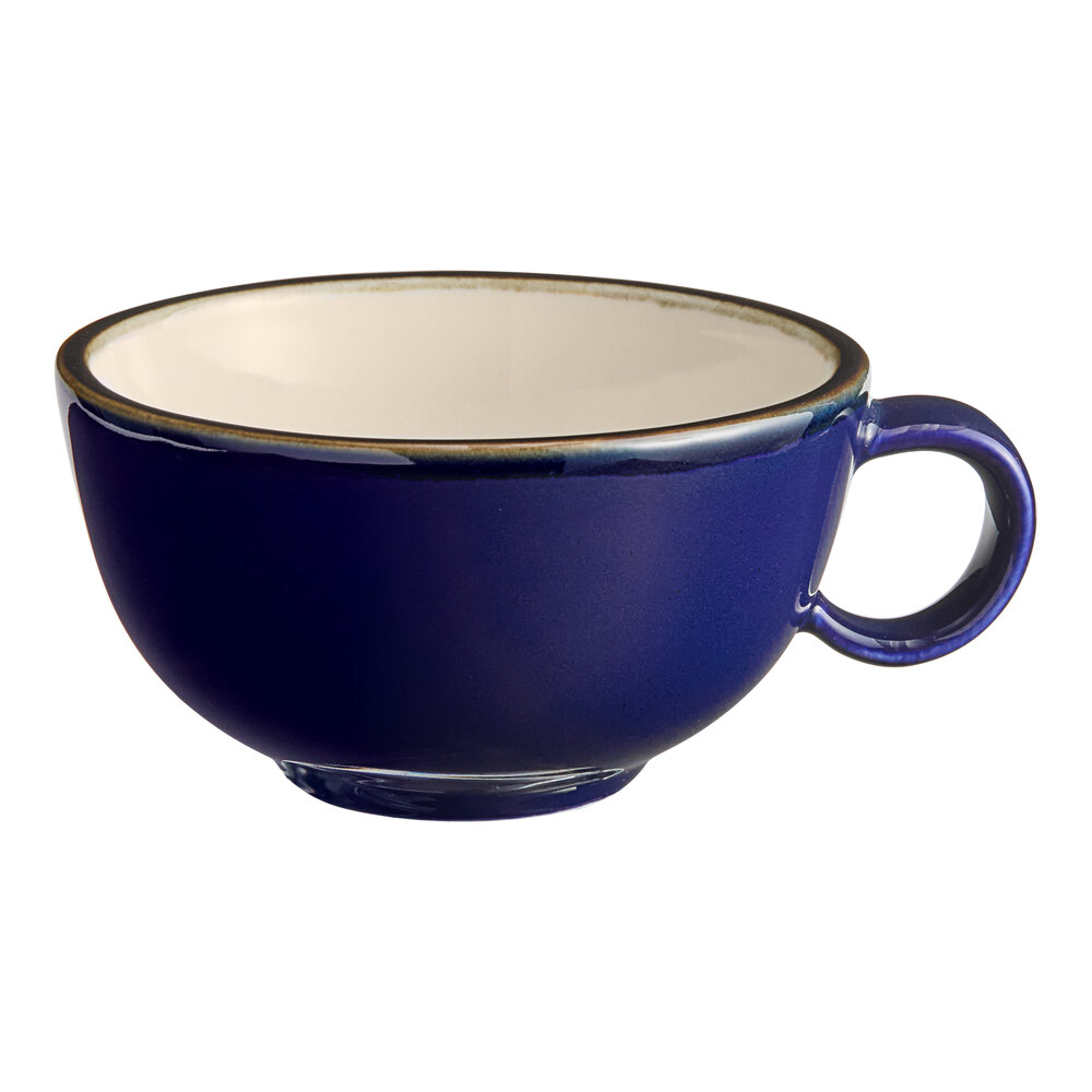 Acopa Keystone 8 oz. Azora Blue Porcelain Cup - 36/Case