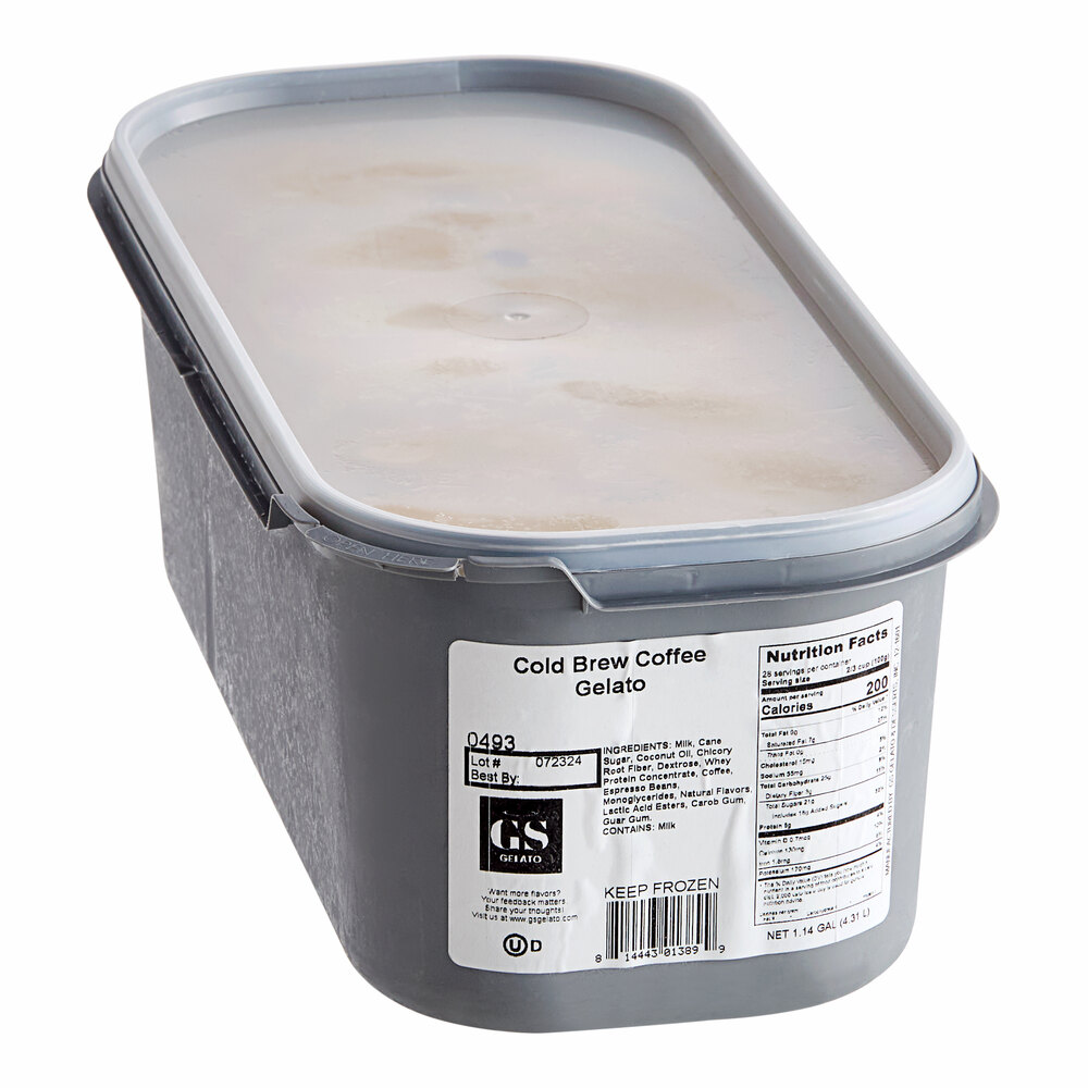 G.S. Gelato Cold Brew Coffee Gelato 5 Liter Container