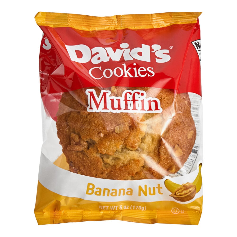 David's Cookies Individually Wrapped Banana Nut Muffin 6 oz. - 24/Case
