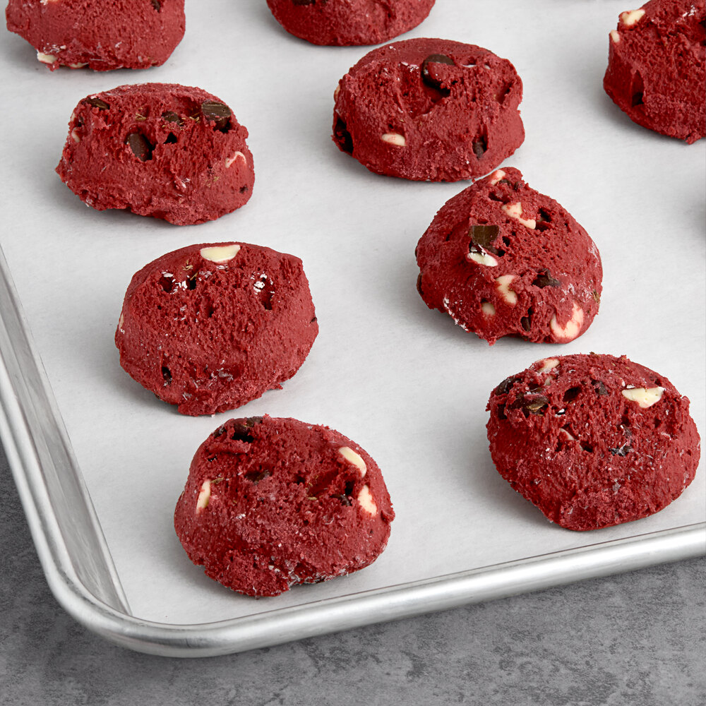 David's Cookies Classic Red Velvet Cookie Dough 1.5 oz. - 216/Case
