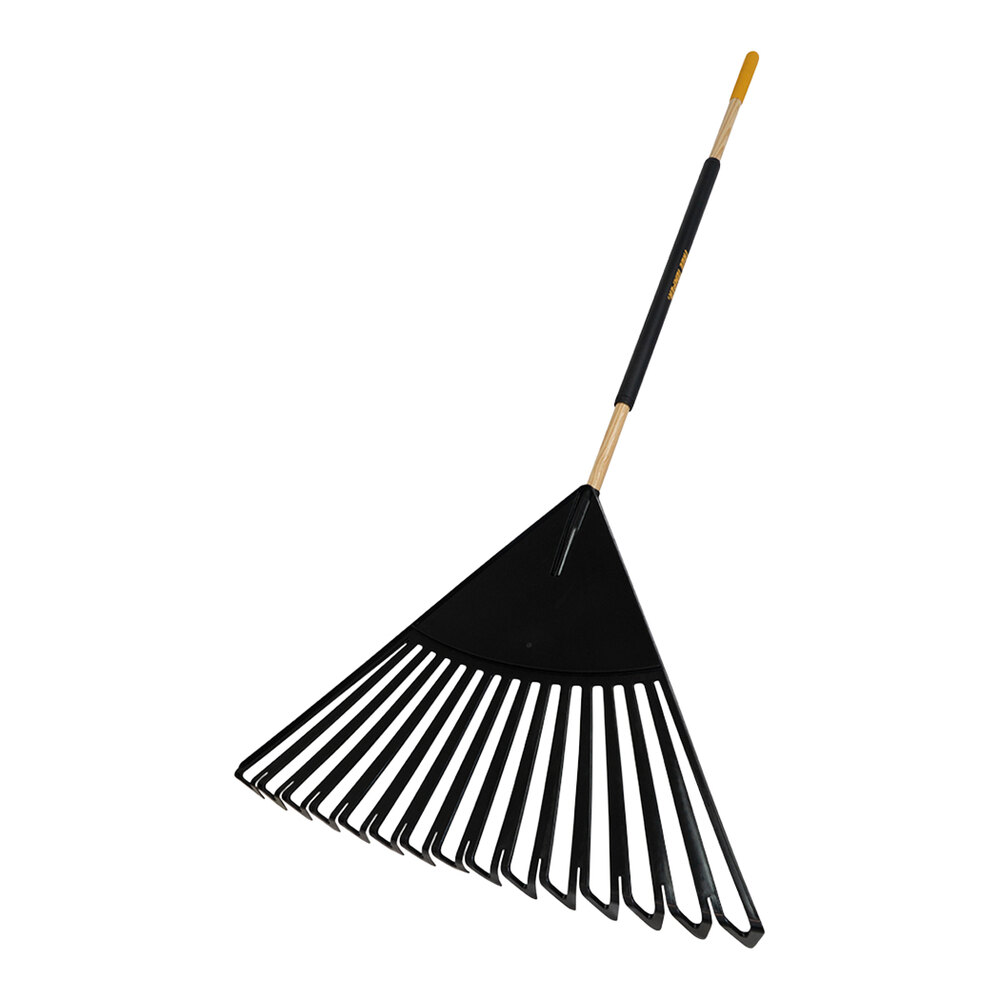 True Temper 32 5/16" Clog-Free Poly Leaf Rake with Hardwood / Steel ...