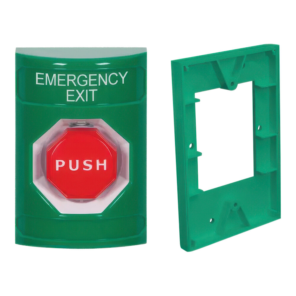 Safety Technology International Stopper Station Green "Emergency Exit ...