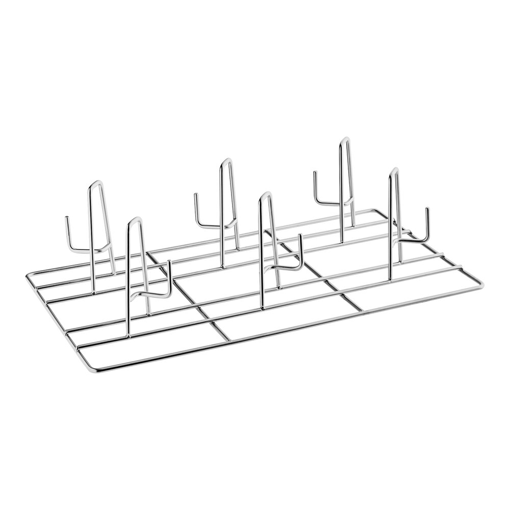 20 13/16" x 12 3/4" x 6 1/4" Wire Chicken Roasting Rack for Half-Size ...