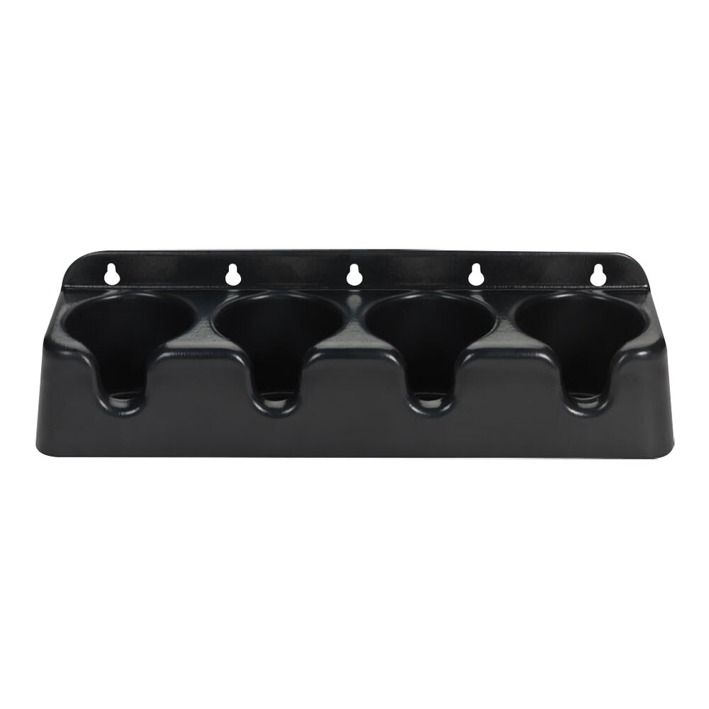 Dispense-Rite Black ABS Plastic 4-Compartment Countertop / Surface ...