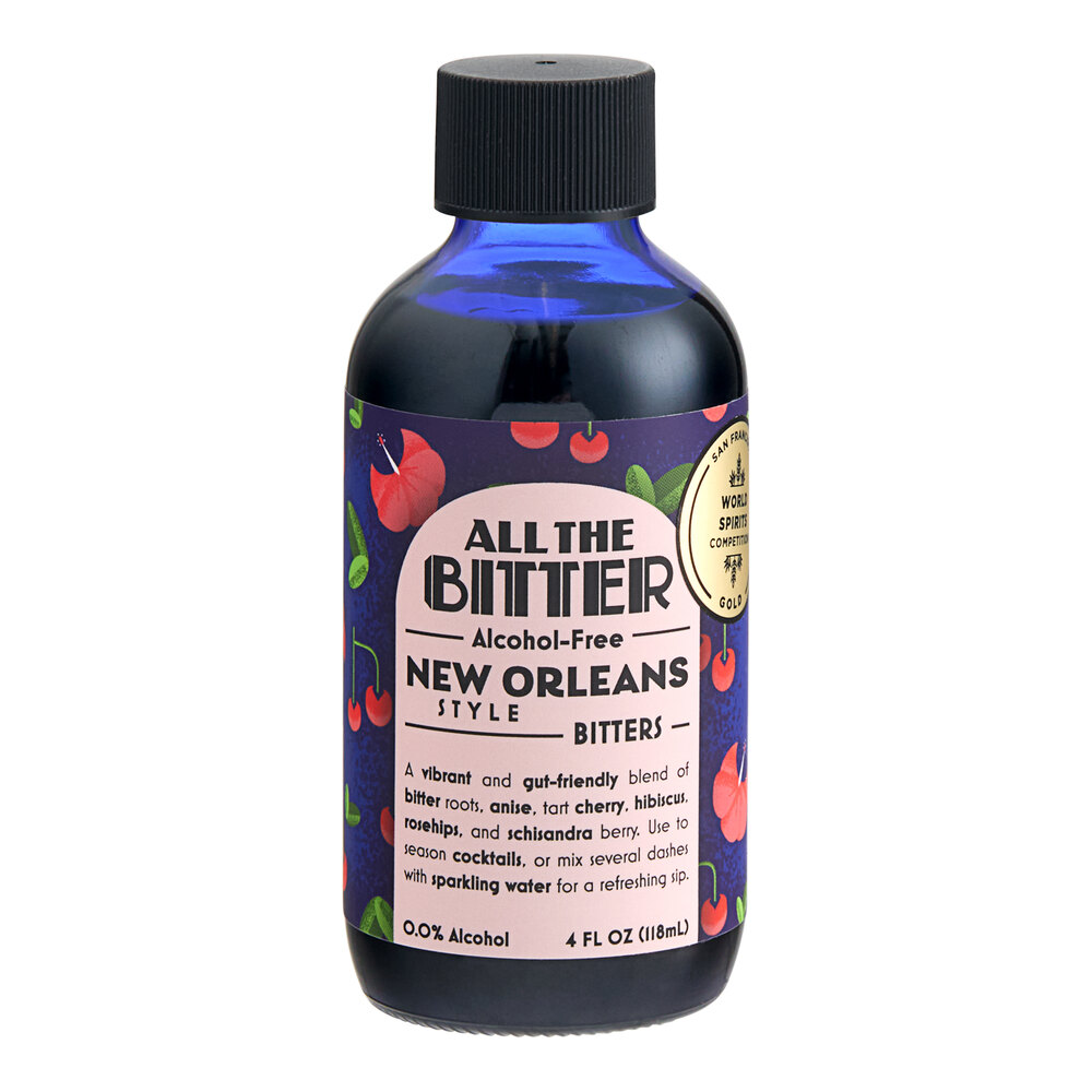 All The Bitter Non-Alcoholic New Orleans-Style Bitters 4 fl. oz. - 12/Case