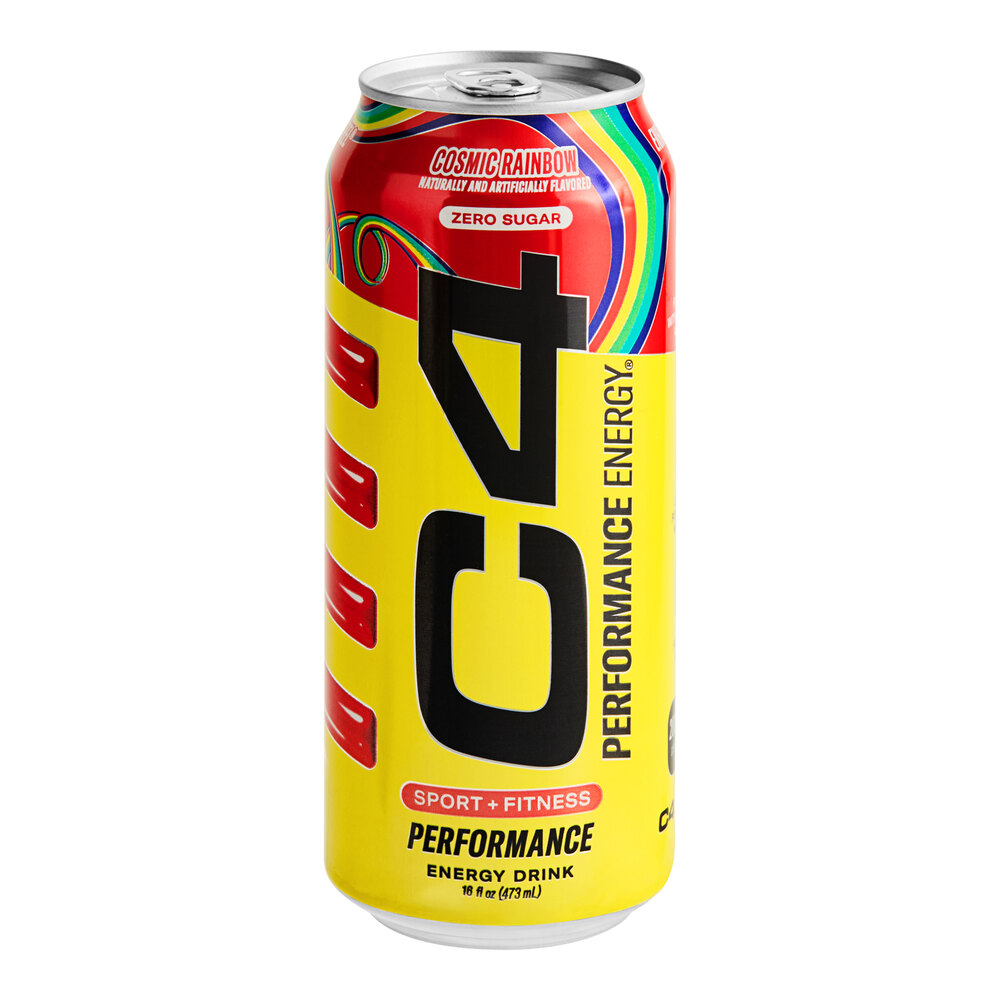 C4 Energy Cosmic Rainbow Energy Drink 16 fl. oz. Can - 12/Case
