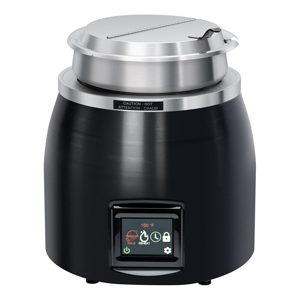 Hatco SWC7QTBB515 7 Qt. Bold Black Stainless Steel Countertop Dry Soup ...