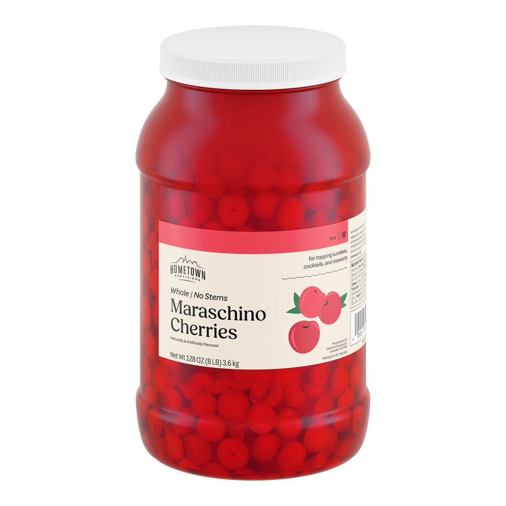 Hometown Provisions Maraschino Cherries without Stems 1 Gallon