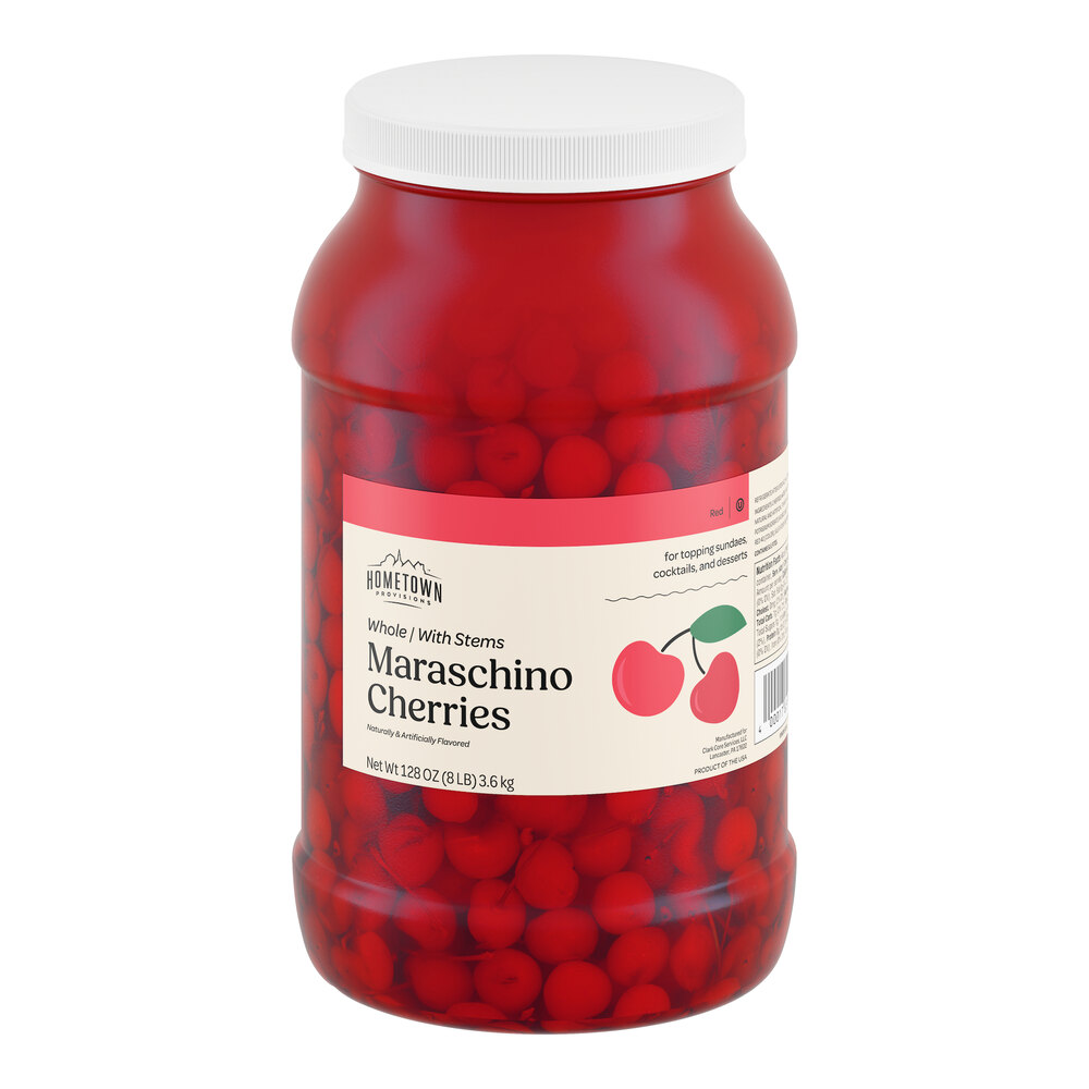 Hometown Provisions Maraschino Cherries with Stems 1 Gallon