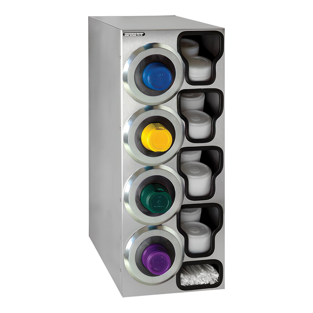 Dispense-Rite Stainless Steel One-Size-Fits-All 4-Compartment Left Side ...