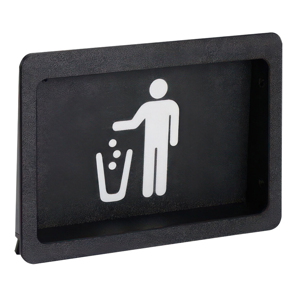 Dispense-Rite FMTD-1BT Black Polystyrene Small Countertop-Mount Waste ...
