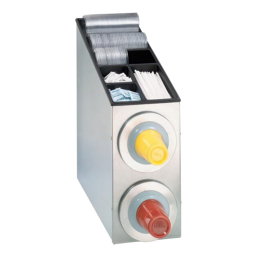 Dispense-Rite 22 3/4" Stainless Steel Countertop One-Size-Fits-All 2 ...