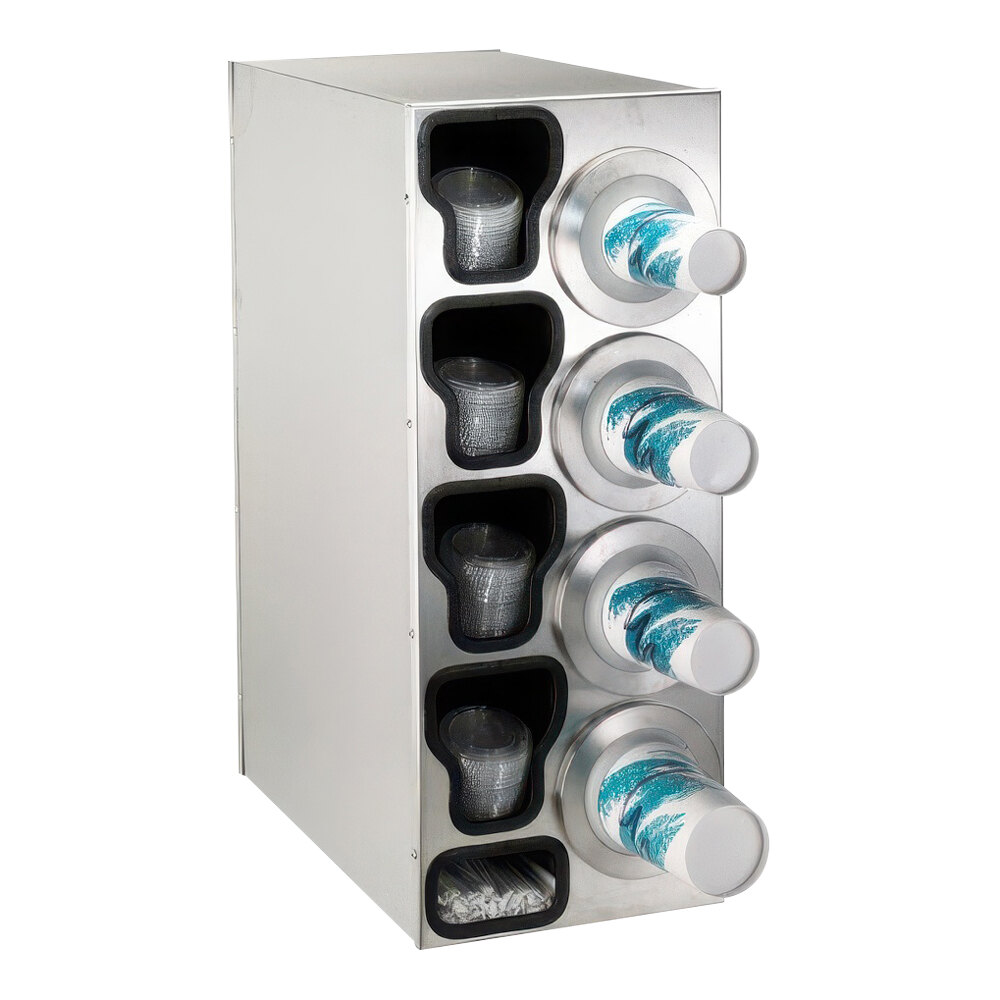 Dispense-Rite 32 1/2" Stainless Steel Countertop One-Size-Fits-All 4 ...