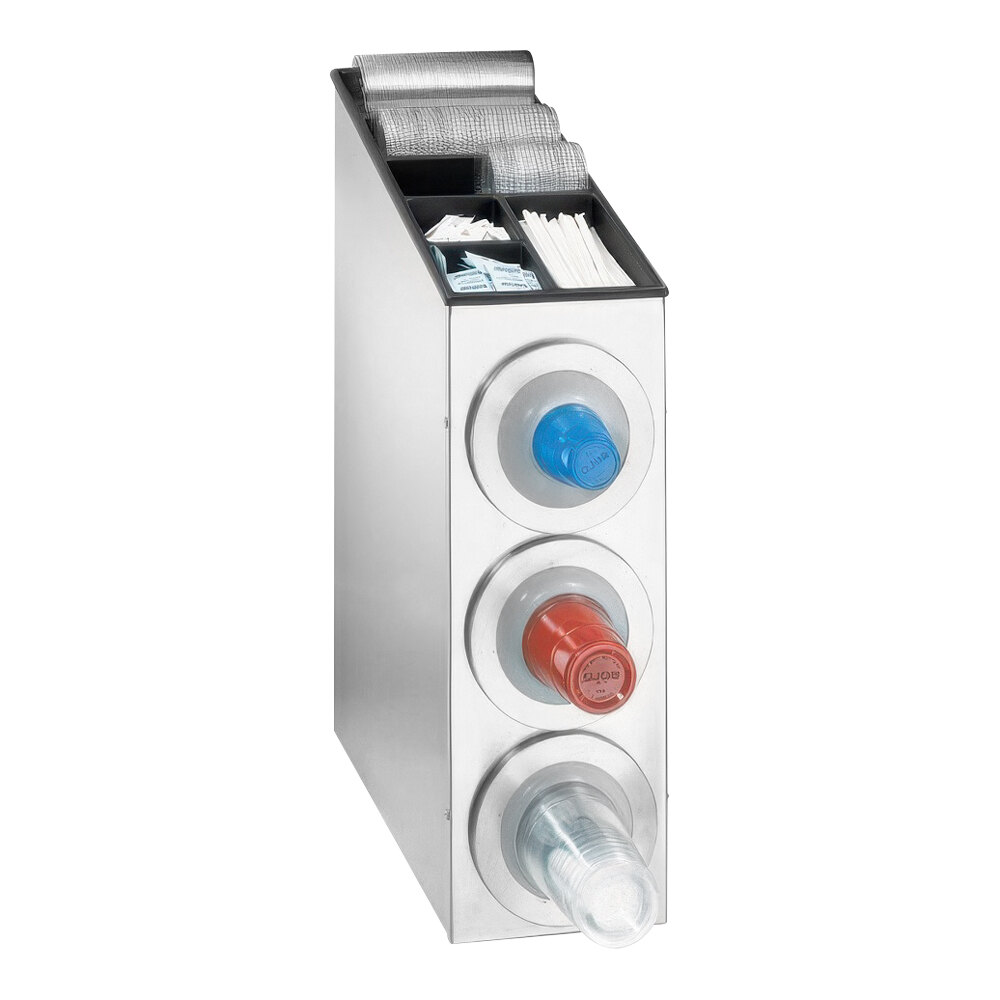 Dispense-Rite 29 3/8" Stainless Steel Countertop One-Size-Fits-All 3 ...